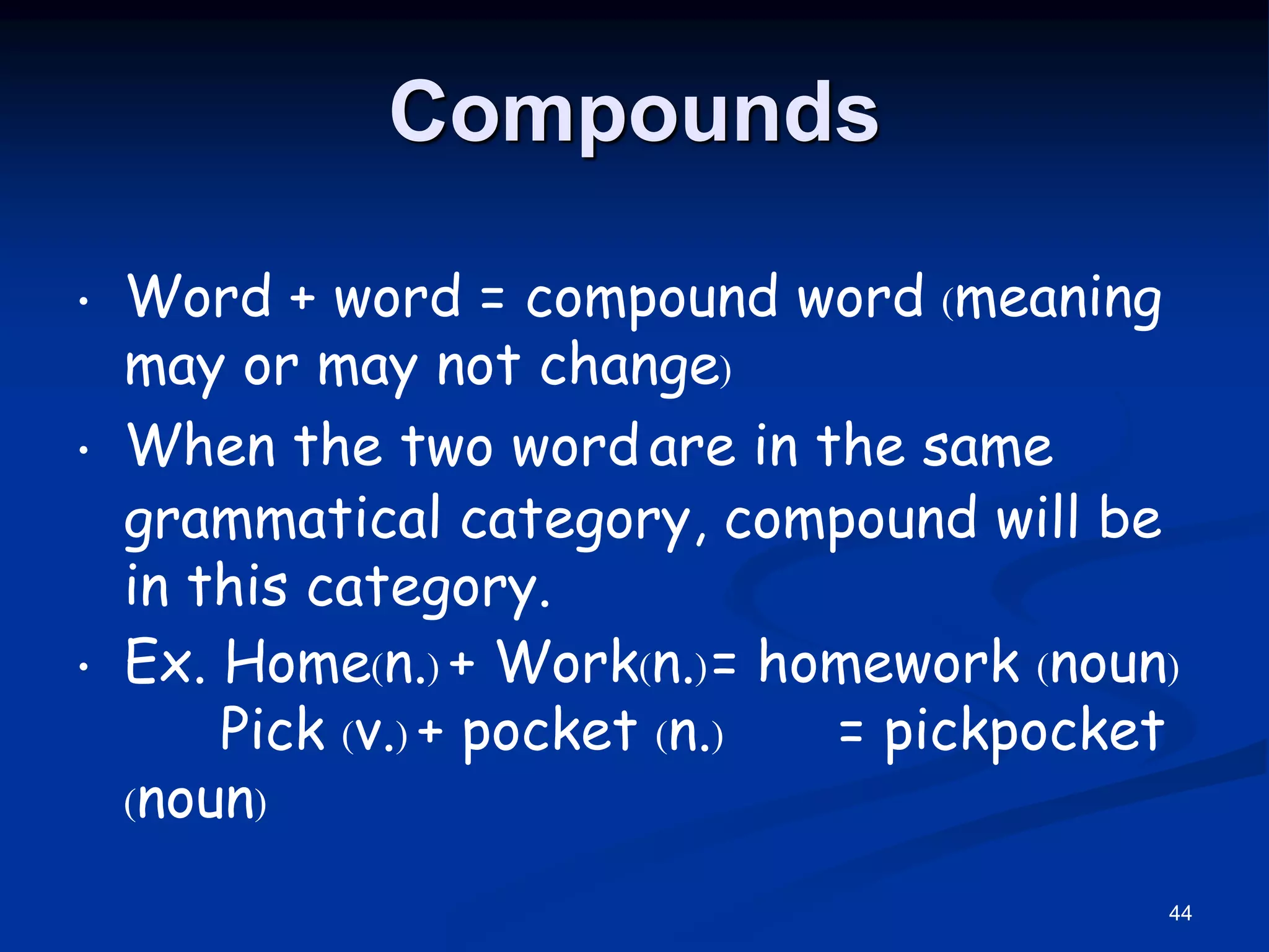 Morphemes & Types of morphemes | PPT
