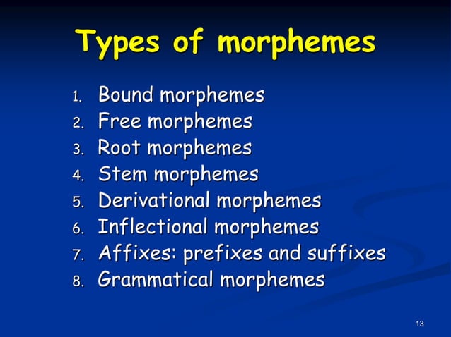 Morphemes & Types of morphemes | PPT | Geology | Science