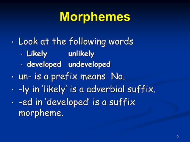 Morphemes & Types of morphemes | PPT | Geology | Science