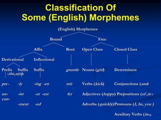 Morphemes & Types of morphemes | PPT