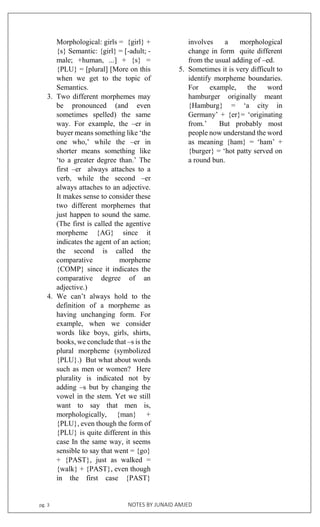 Morpheme + word formation | PDF