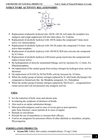 study of natural products as a lead : MORPHINE and taxanes (2) (1).docx