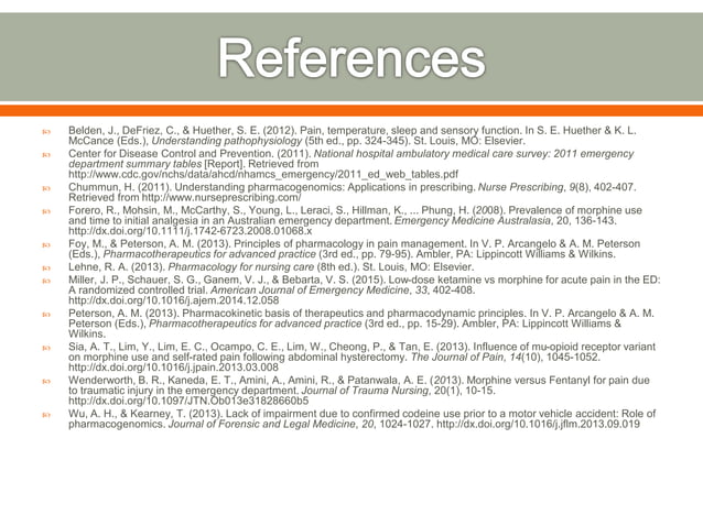 Morphine & emergency department | PPTX