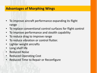 Morphing of aircraft wings | PPTX