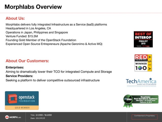 OpenStack Day Tokyo 2013 - Morphlabs - Winston Damarillo | PPT