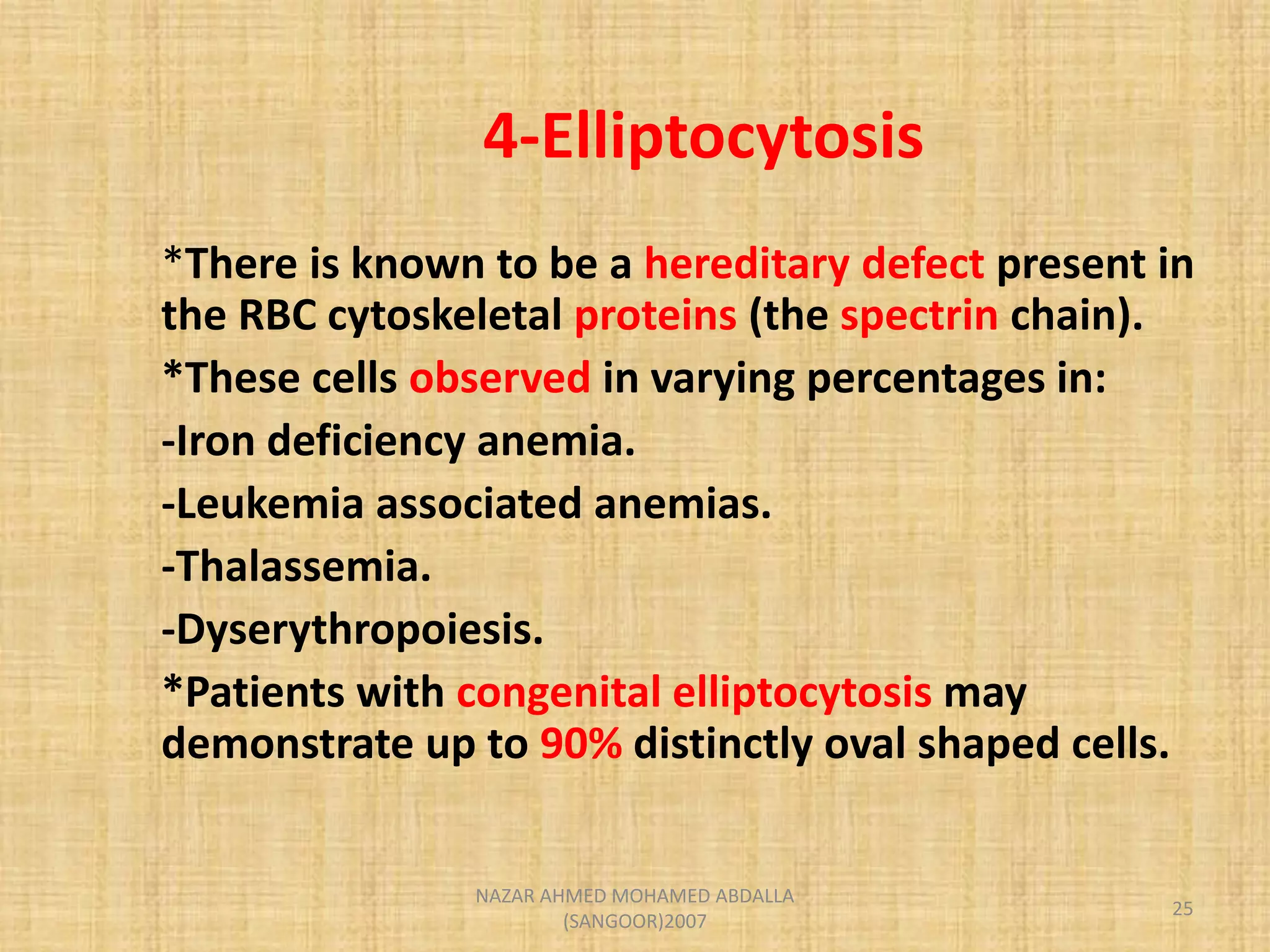 Morphological abnormality of red blood cell | PDF