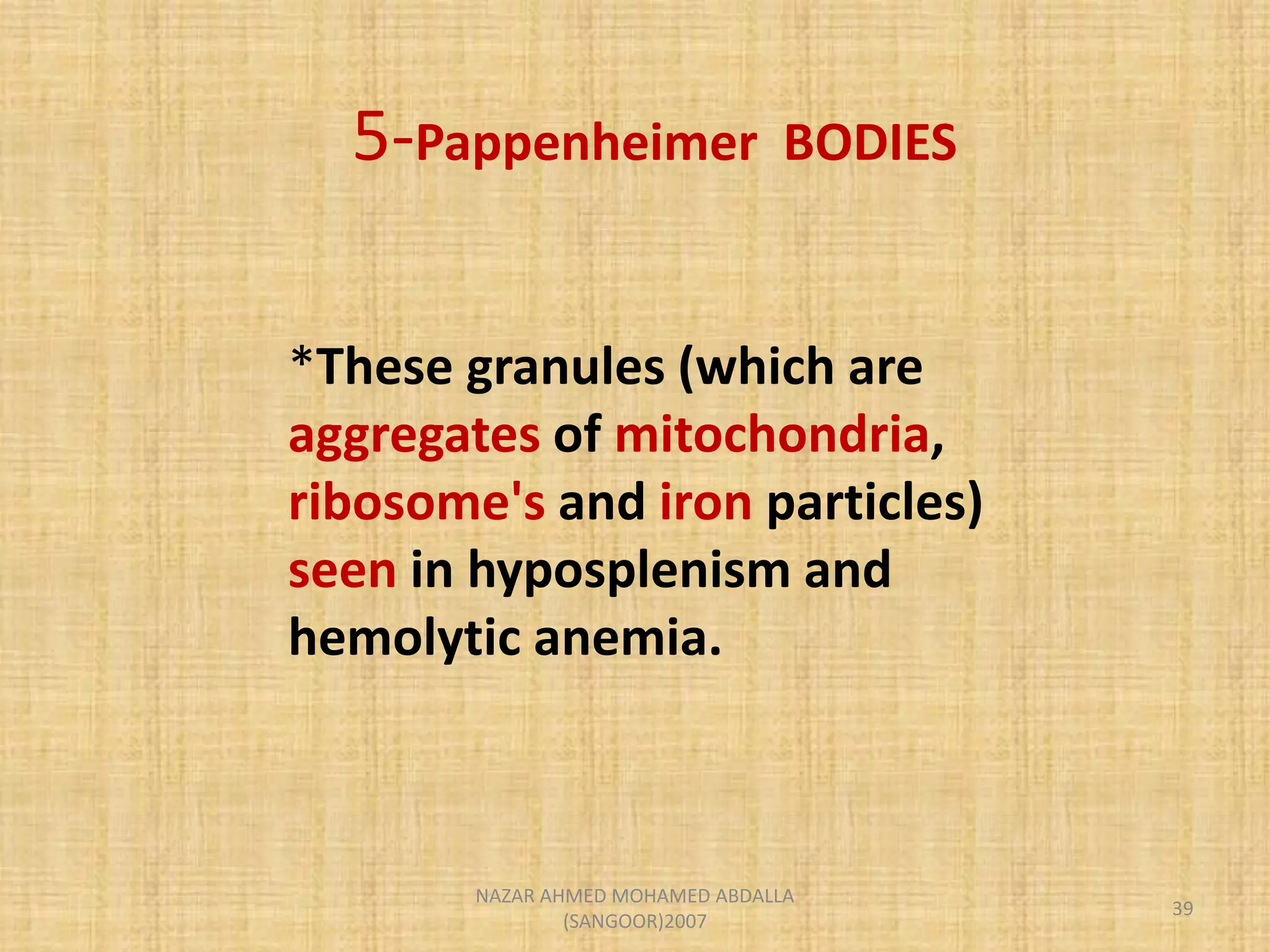 Morphological abnormality of red blood cell | PDF