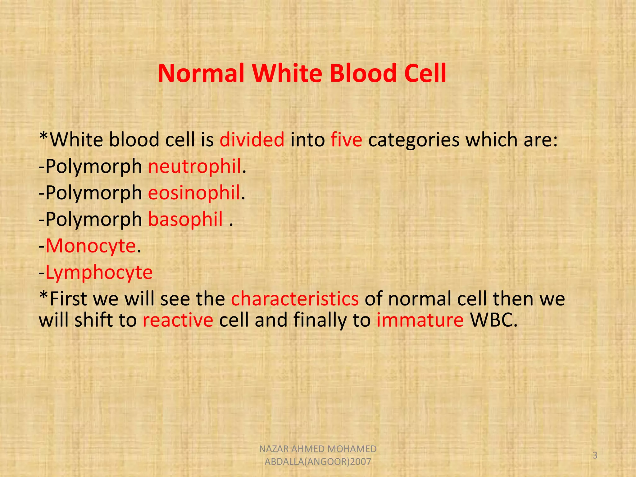 Morphological abnormality of white blood cell | PDF | Blood Disorders ...