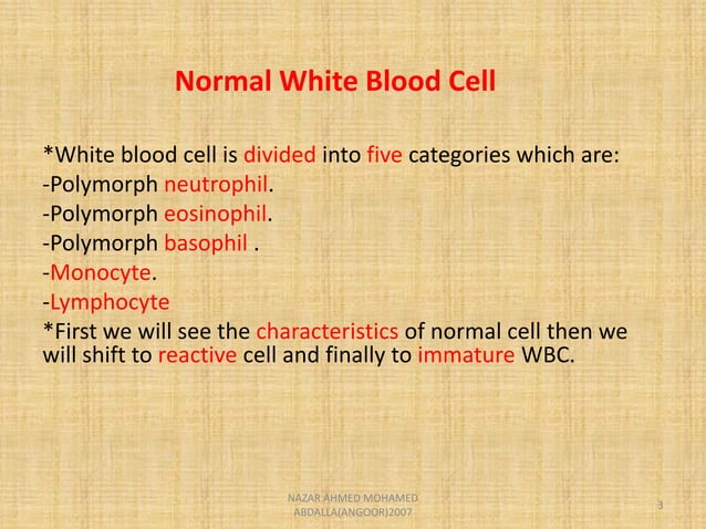 Morphological abnormality of white blood cell | PDF | Blood Disorders ...