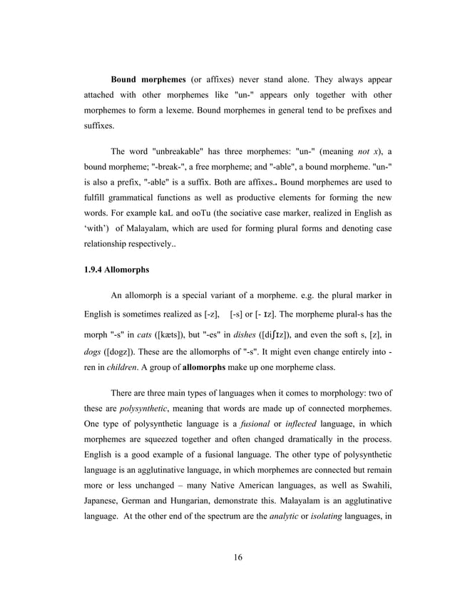 Morphological analyzer for malalyalam verbs | PDF