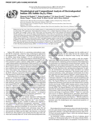 Morphological and compositional properties of electrodeposited In2S3 films | PDF | Chemistry ...
