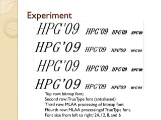 Morphological antialiasing | PPTX | 3-D Graphics | Computer Software and Applications