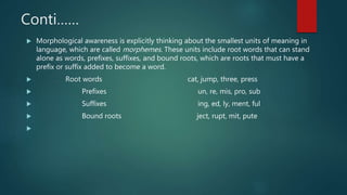 Morphological awareness | PPTX