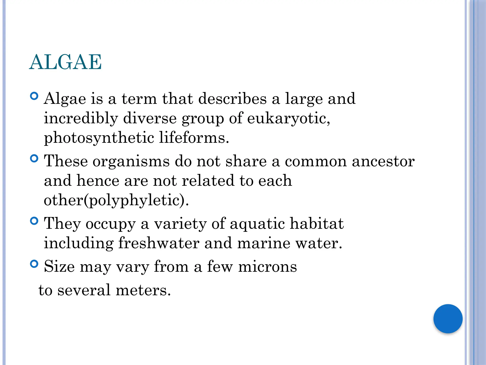 MORPHOLOGICAL CHARACTERS AND MODES OF REPRODUCTION OF ALGAE | PPT