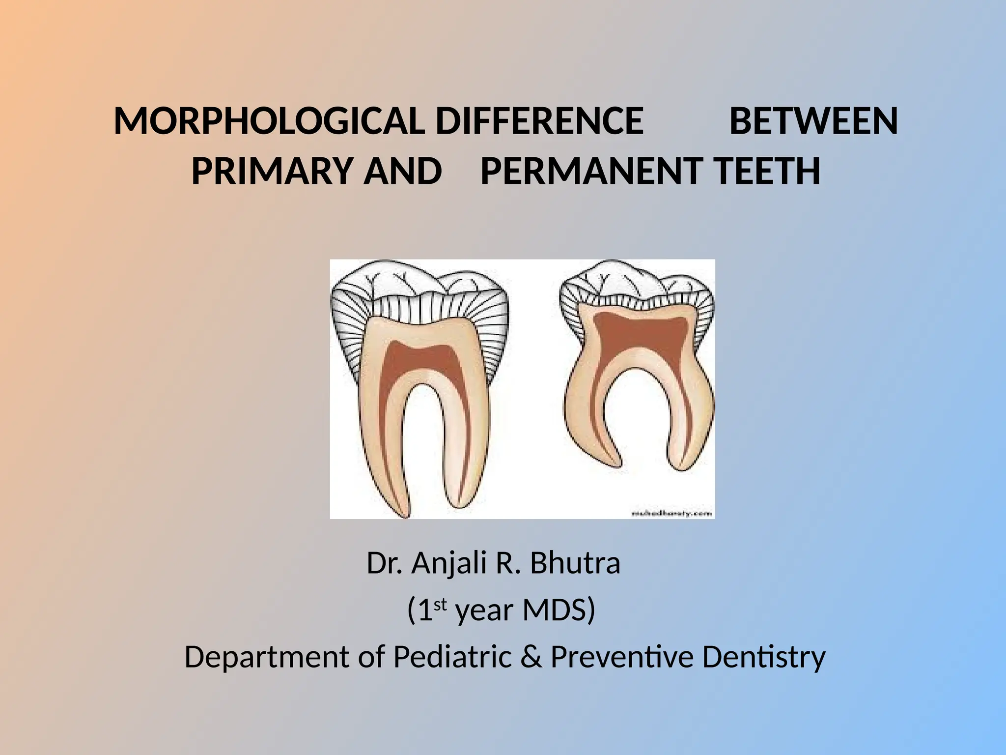 Morphological difference between primary and permanent teeth final.pptx