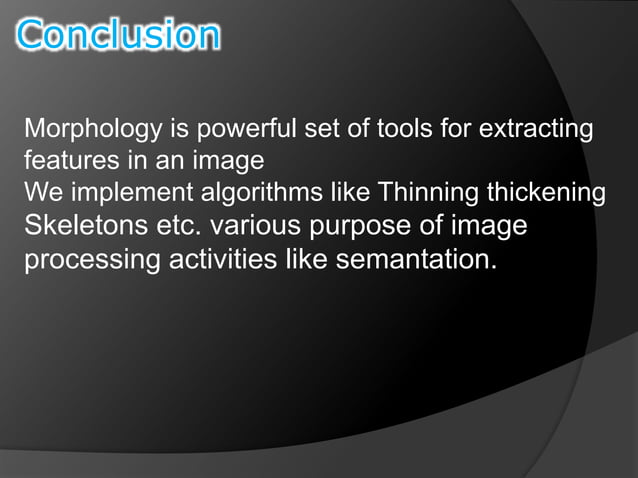 Morphological image processing | PPT