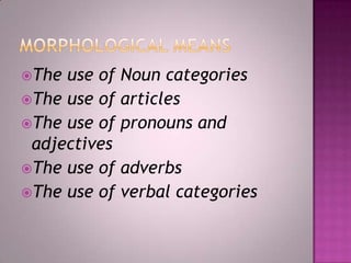 Morphological means | PPT