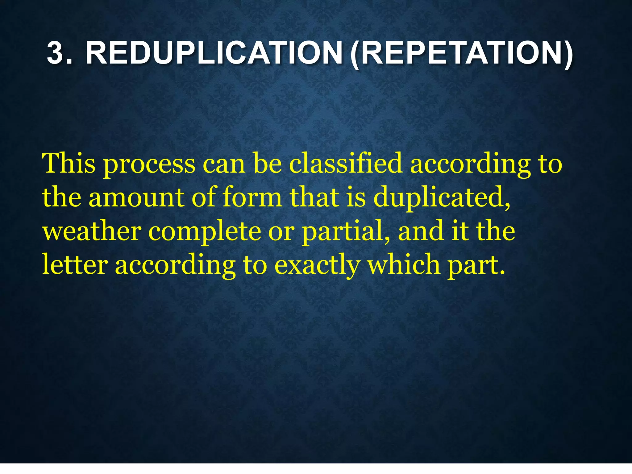 MORPHOLOGICAL PROCESS | PDF