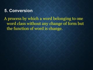 MORPHOLOGICAL PROCESS | PDF