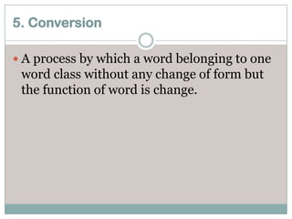 Morphological process | PPT