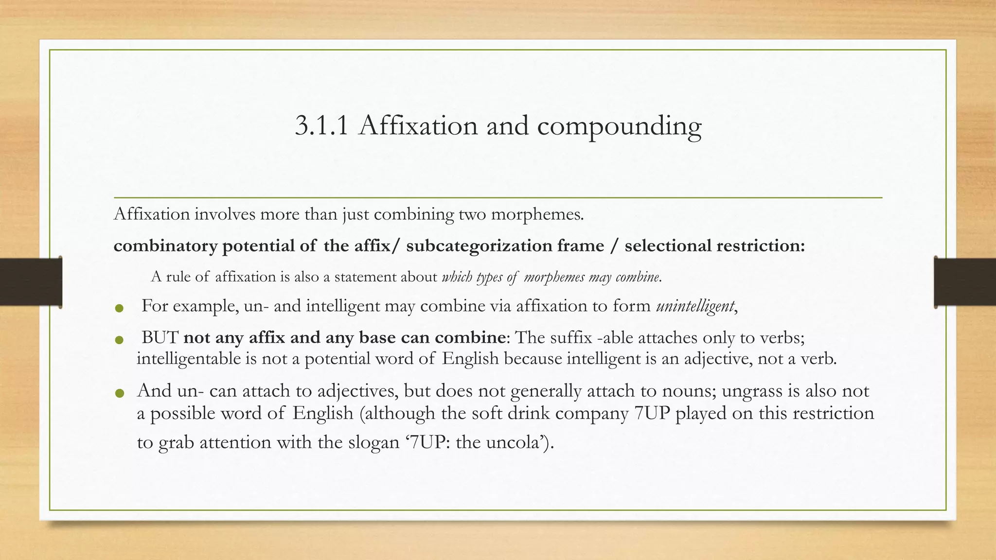 Morphological rules- Sarah Saneei | PDF