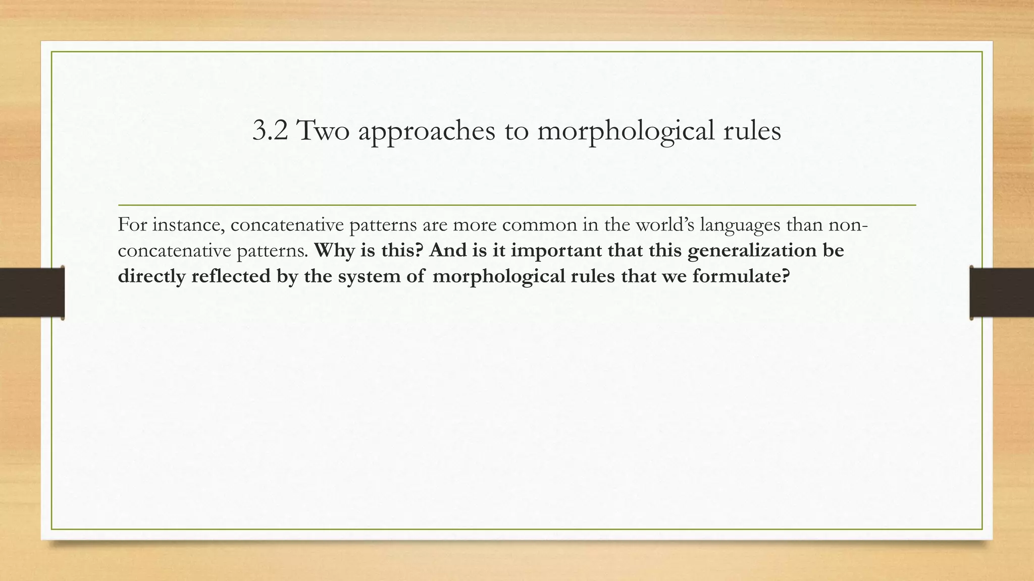Morphological rules- Sarah Saneei | PDF