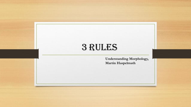 Morphological rules- Sarah Saneei | PDF