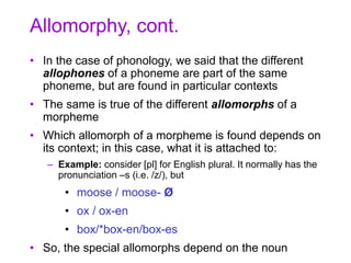 Morphological structure | PPT