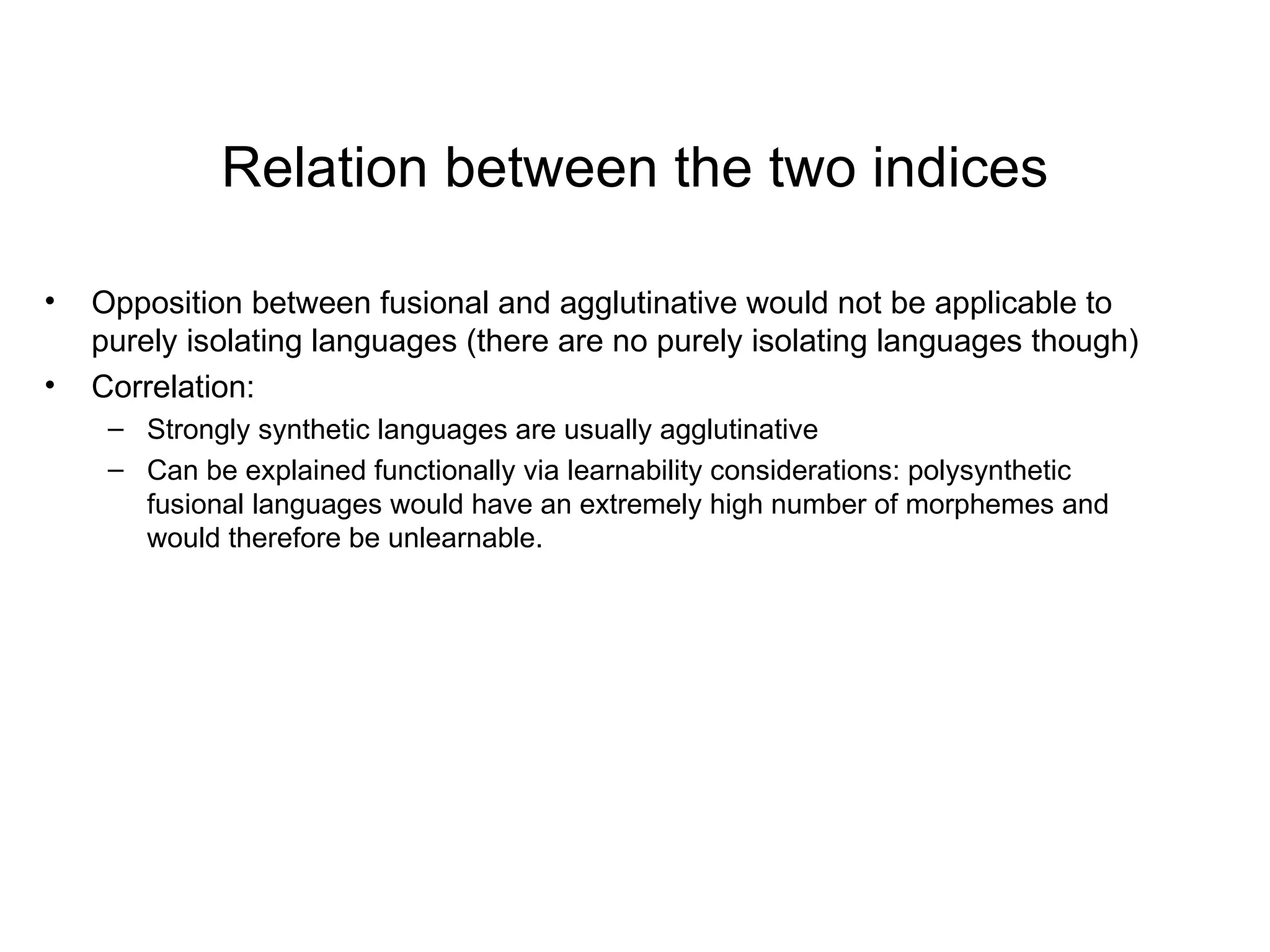 Morphological typology | PDF