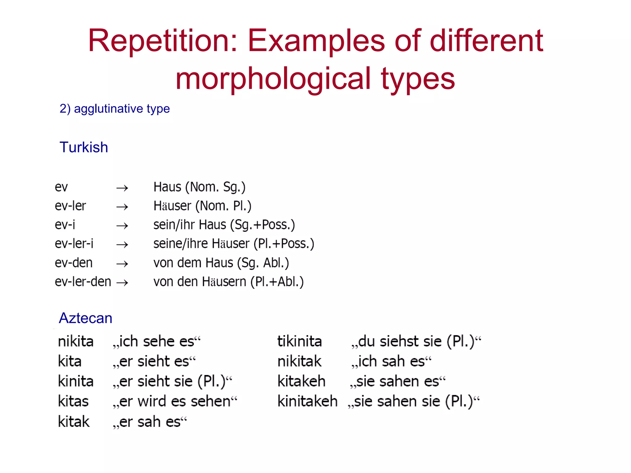 Morphological typology | PDF