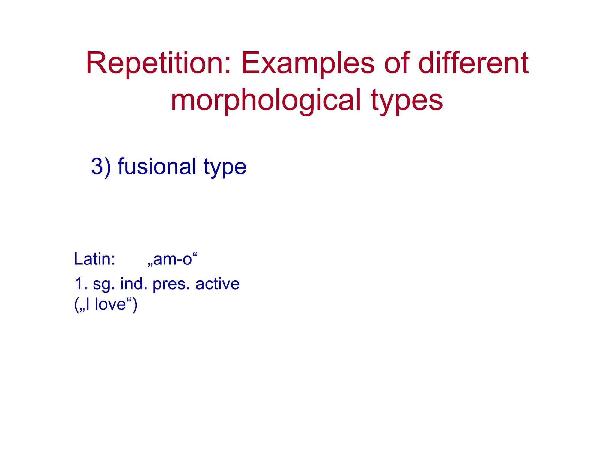 Morphological typology | PDF
