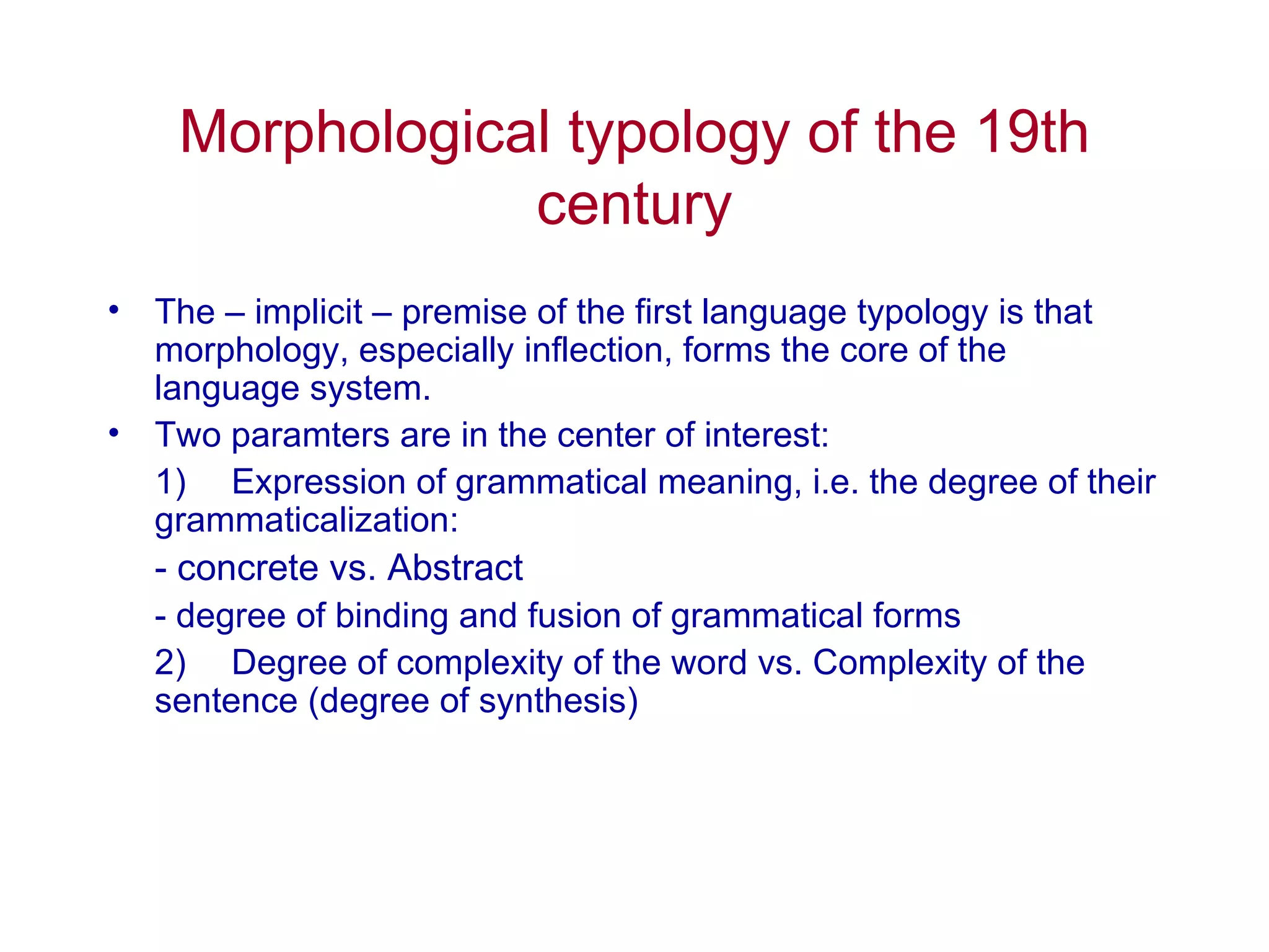 Morphological typology | PDF