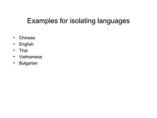 Morphological typology | PDF