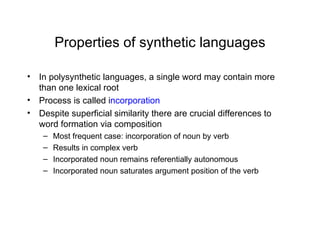 Morphological typology | PDF