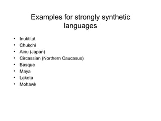 Morphological typology | PDF