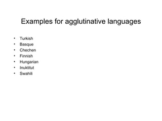 Morphological typology | PDF