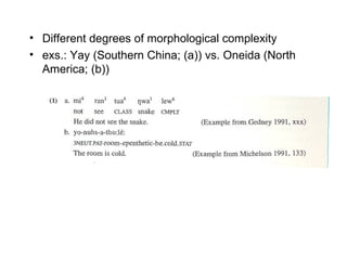 Morphological typology | PDF