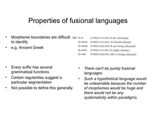 Morphological typology | PDF