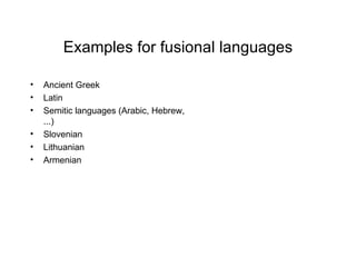 Morphological typology | PDF