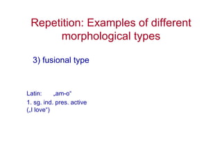 Morphological typology | PDF