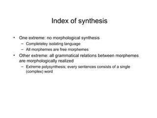 Morphological typology | PDF