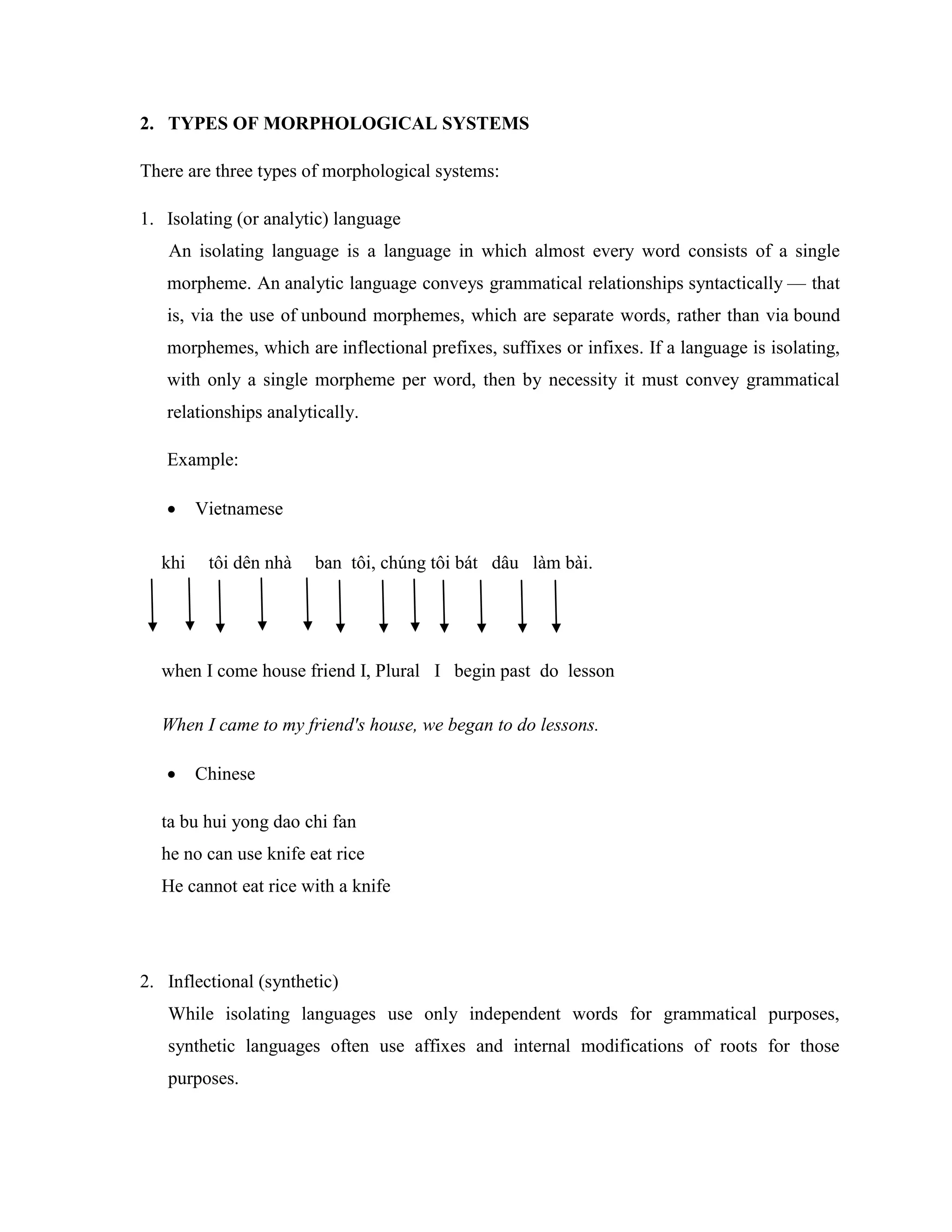 Morphological typology(group2) | PDF