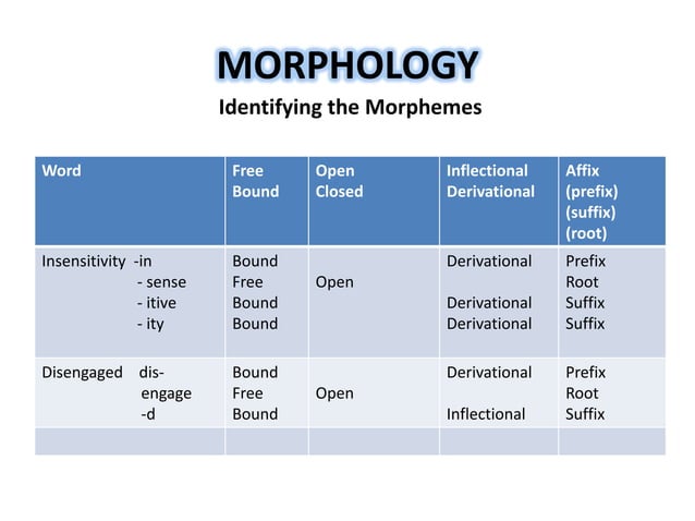 Morphology | PPTX