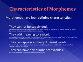 Morphology | PPTX