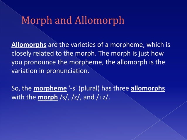 Morphology | PPT