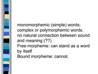 Morphology | PPT