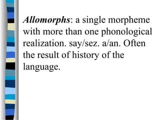 Morphology | PPT | Geology | Science