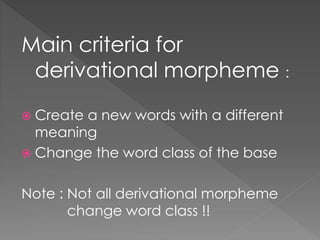 Morpheme and Allomorph | PPTX