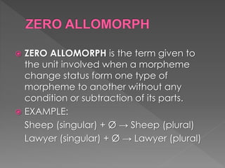 Morpheme and Allomorph | PPTX