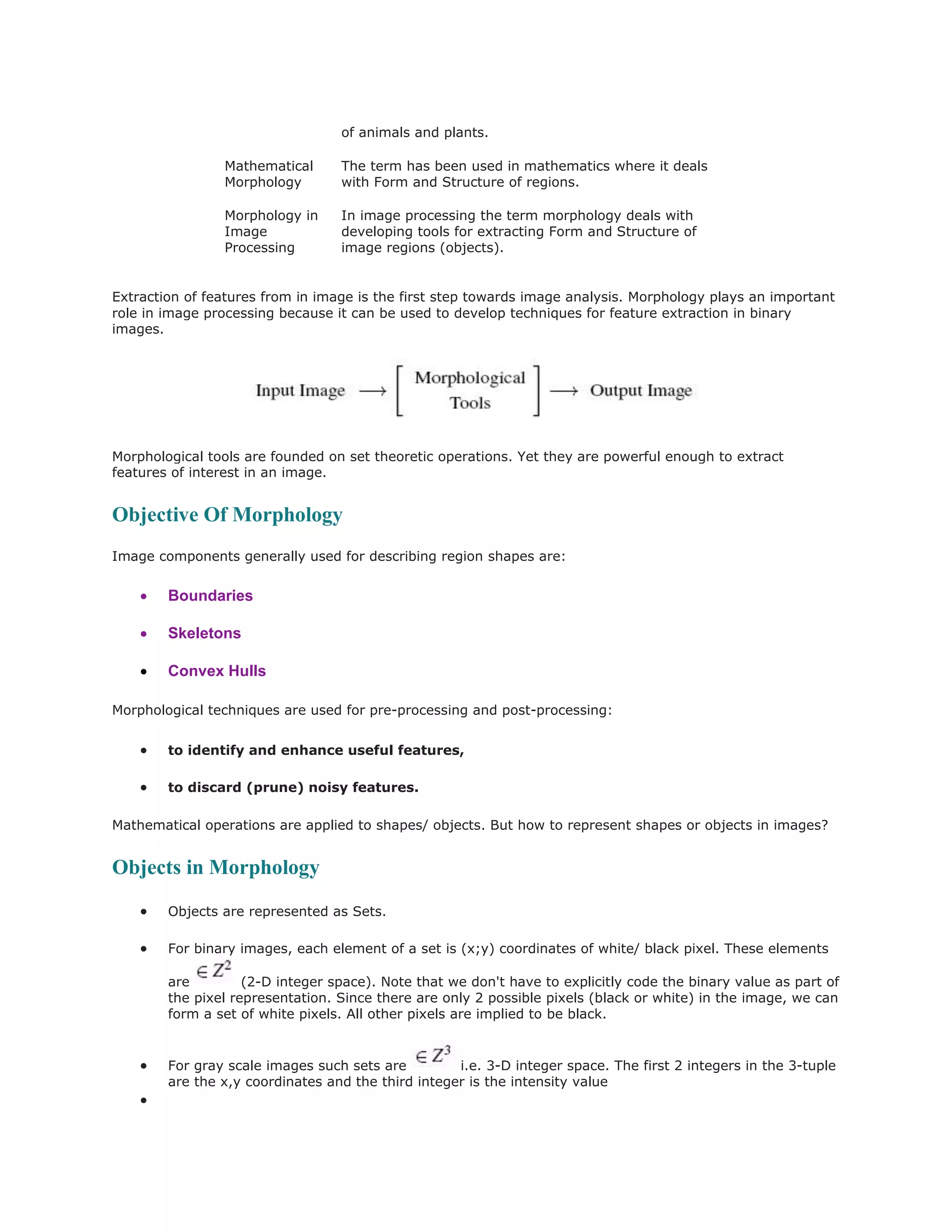 Morphology in graphics and image processing | PDF